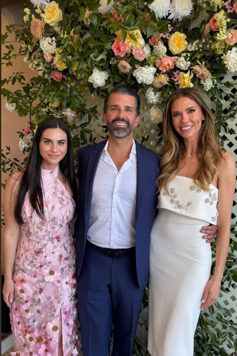Don Jr. poses with his dad’s ex as Melania skips family event