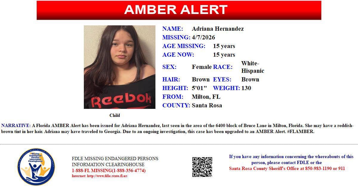 Missing Milton teen found safe; Amber Alert canceled
