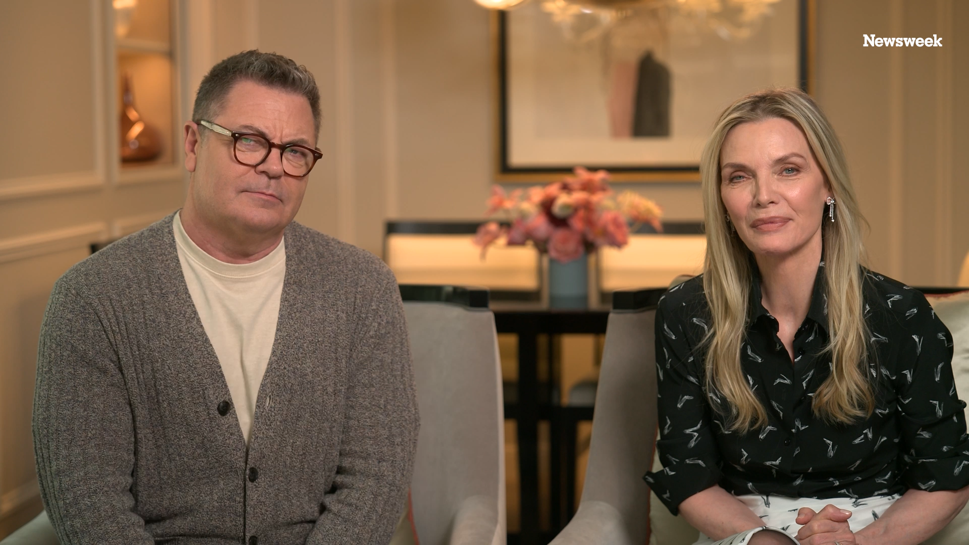 Nick Offerman and Michelle Pfeiffer on 'Margo’s Got Money Troubles'