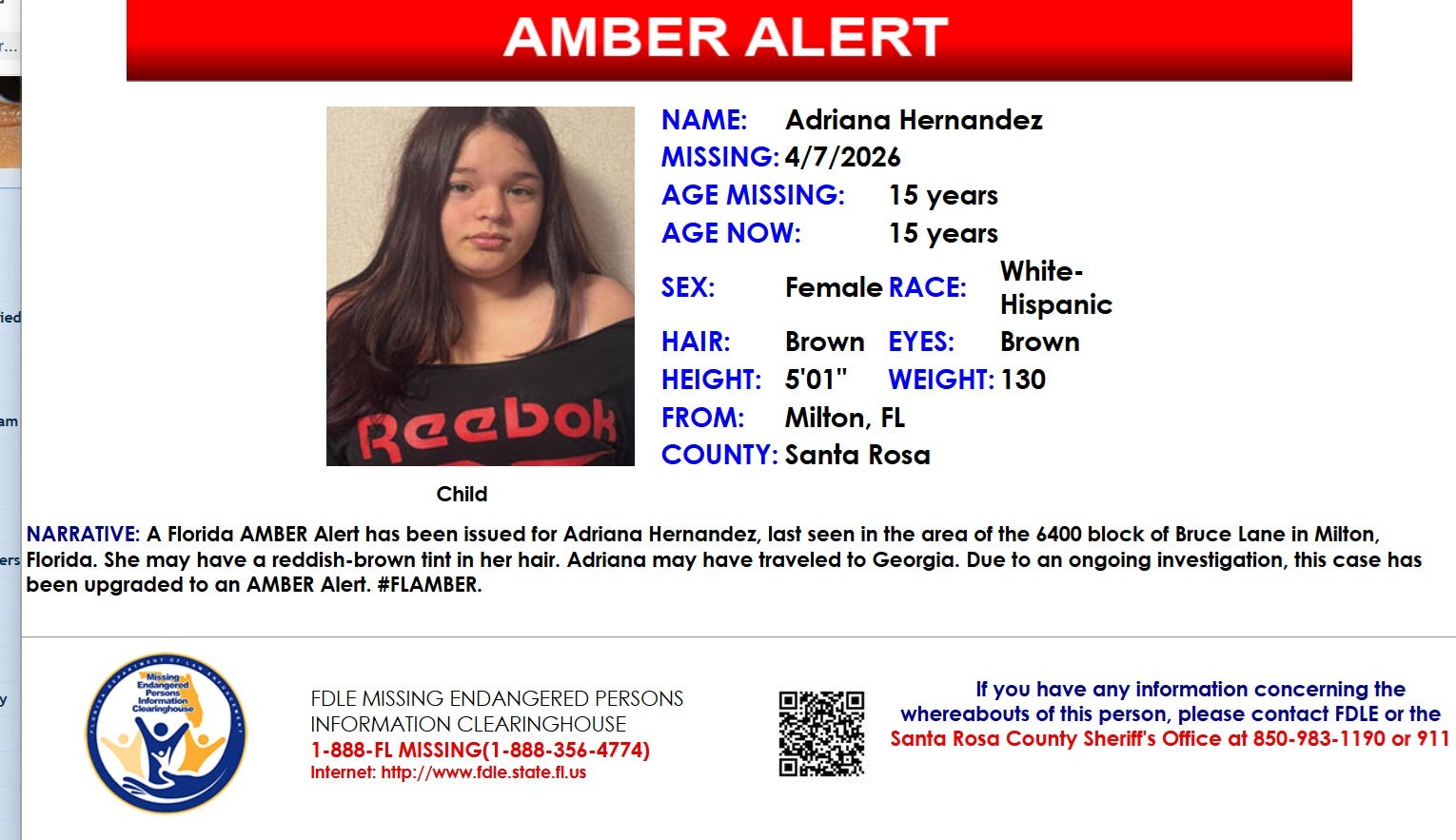 Amber Alert issued for missing Florida girl. What to know, who to call