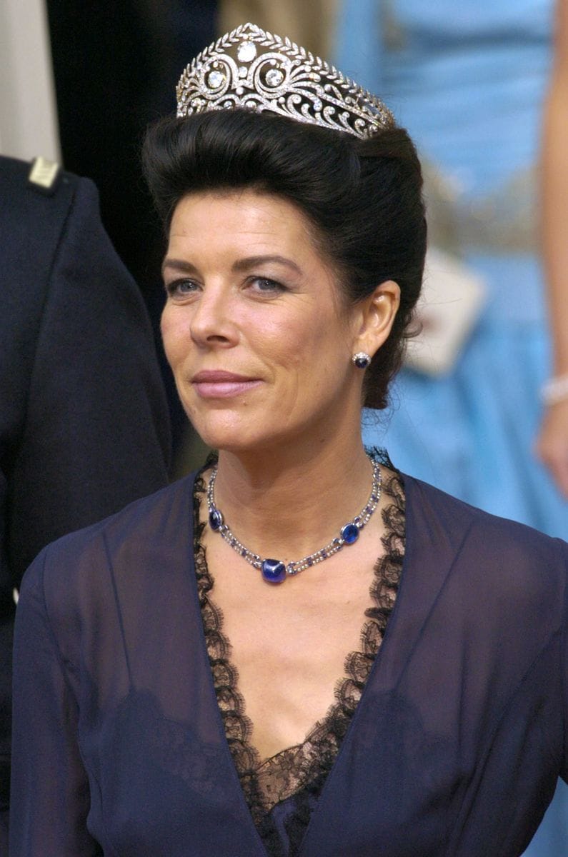 Caroline of Hanover shines in Charlotte of Monaco’s sapphire jewels as ...