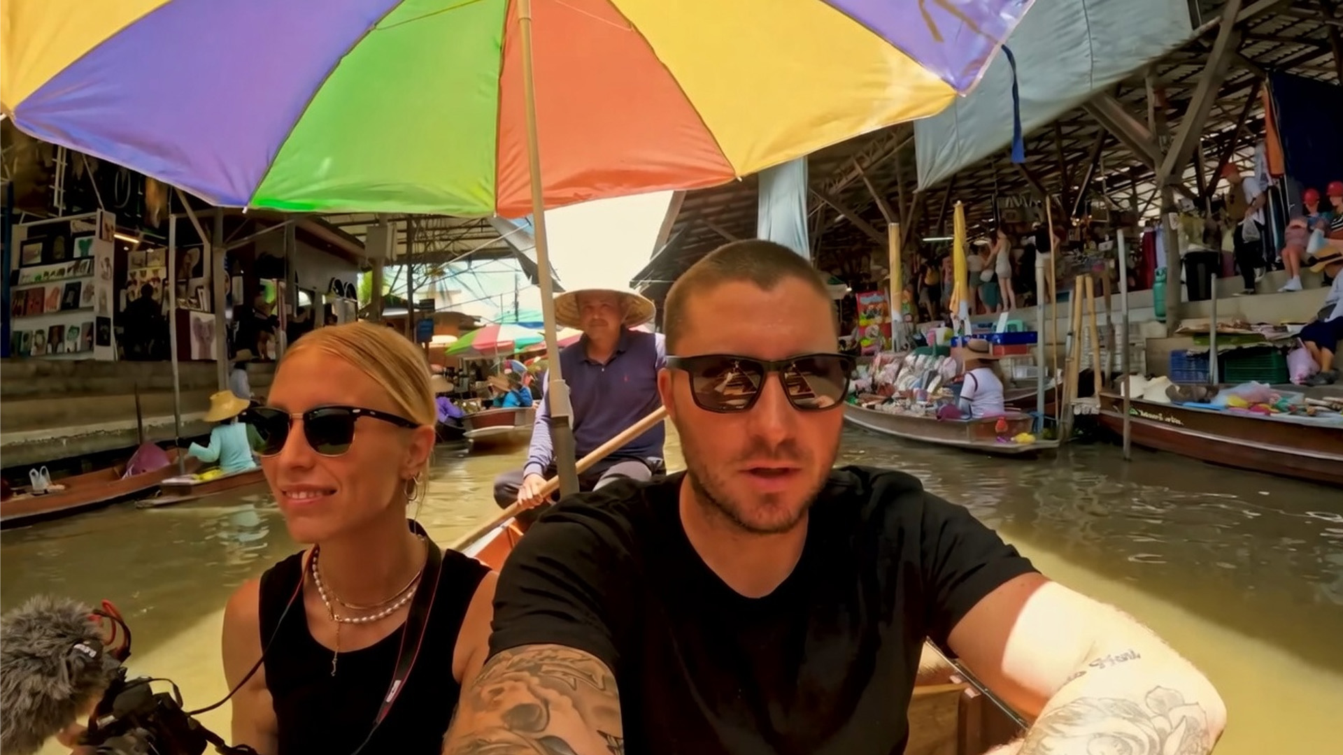 Visiting Bangkok floating market for the first time