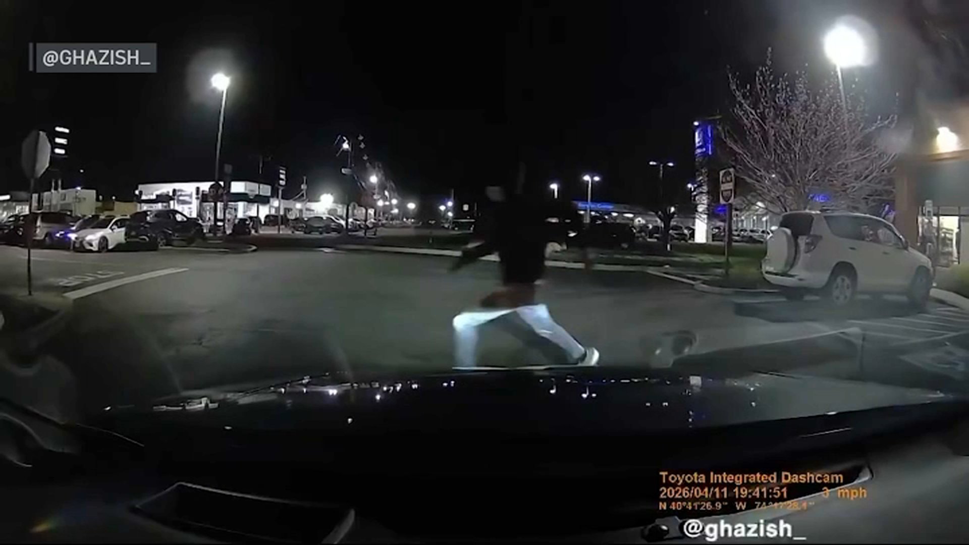 Dashcam video shows masked man fleeing Chick-fil-A after mass NJ shooting