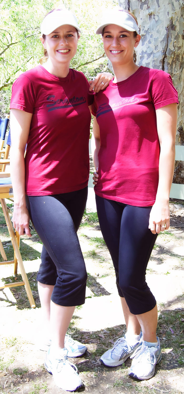 36 actors with their stunt doubles who look exactly like them