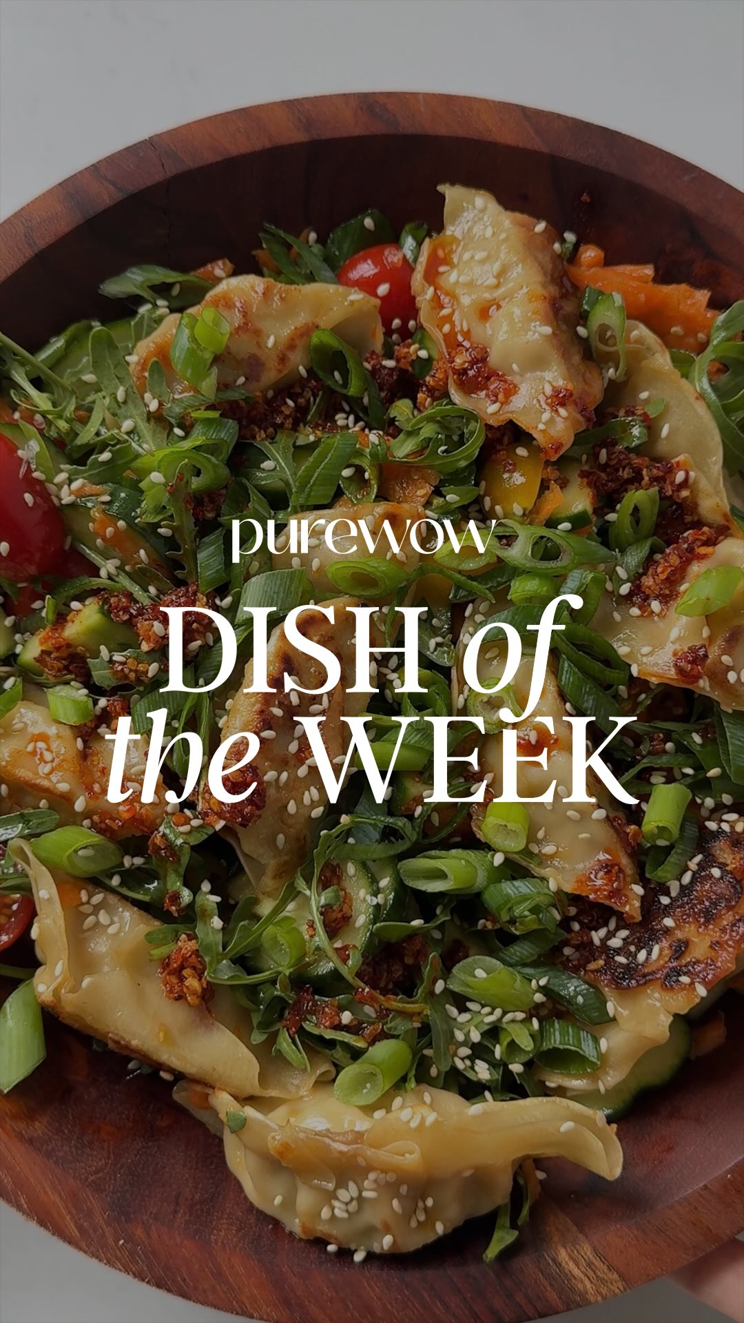 Bringing this crispy dumpling salad to every summer barbecue from here ...