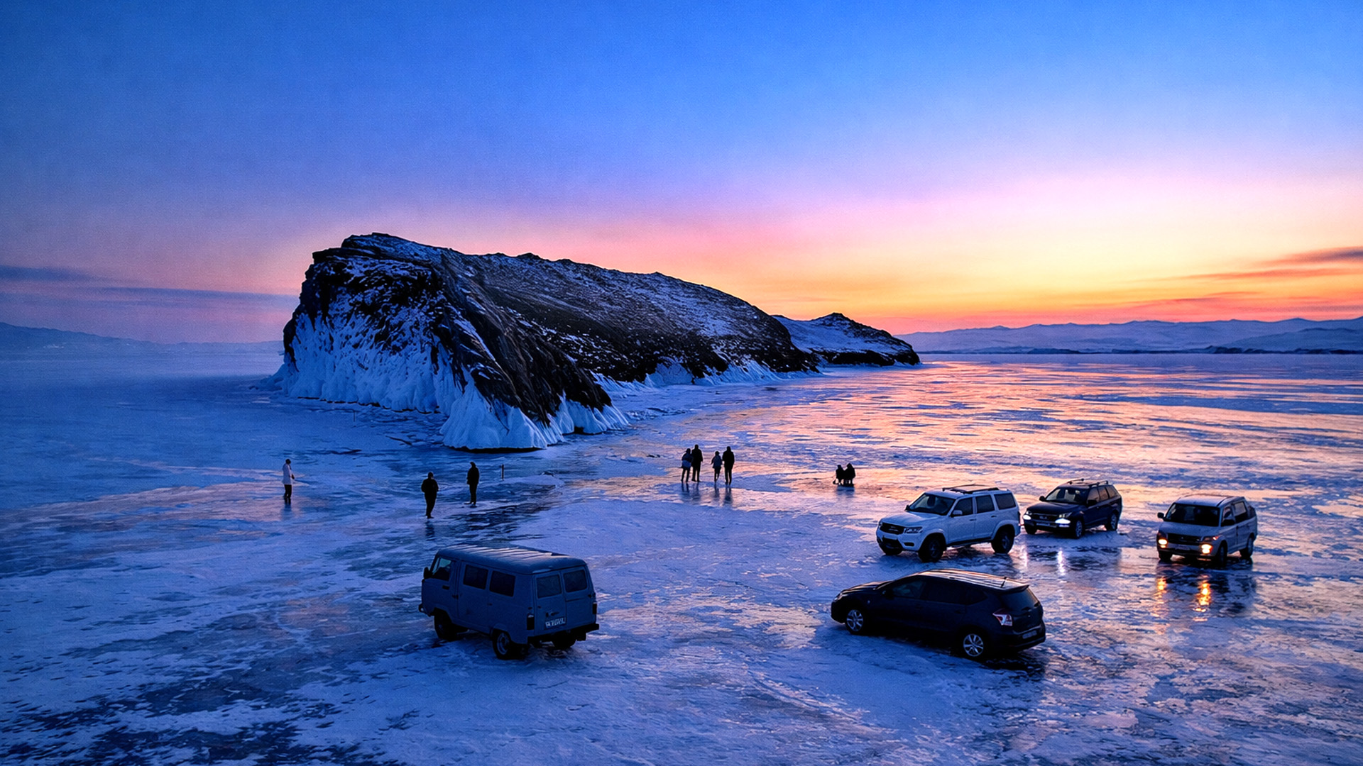La superficie congelada del lago Baikal como nunca antes la habías visto