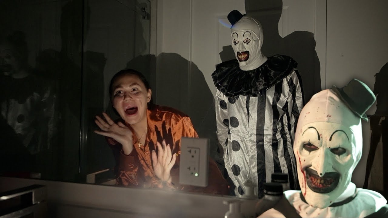 Scary clown prank that shocked her