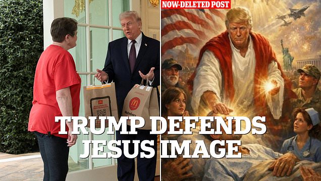 Trump gives extraordinary defense of 'blasphemous' Jesus image