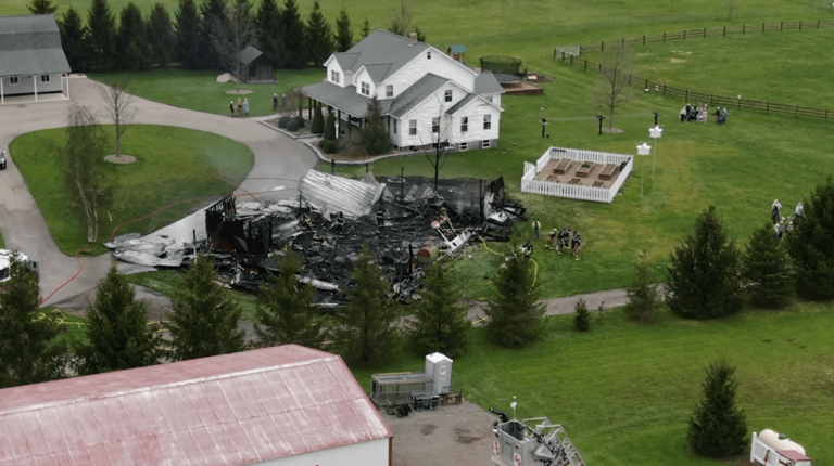 Video: Barn leveled by explosion in Burton Township