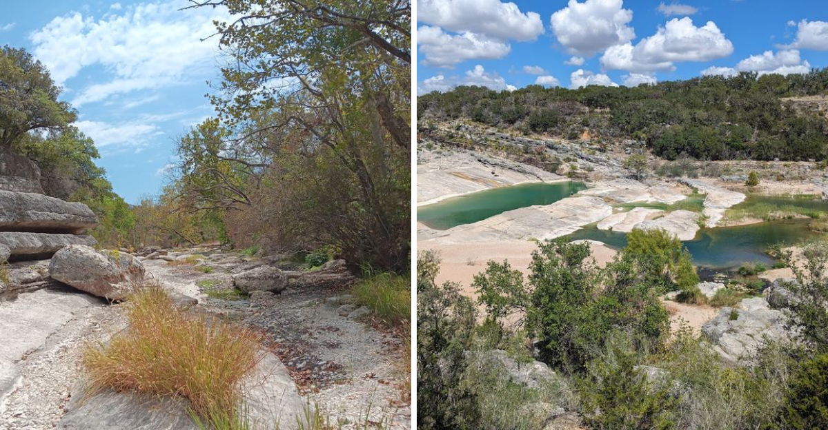Texas nature spots that once flowed with water but now stand dry and ...