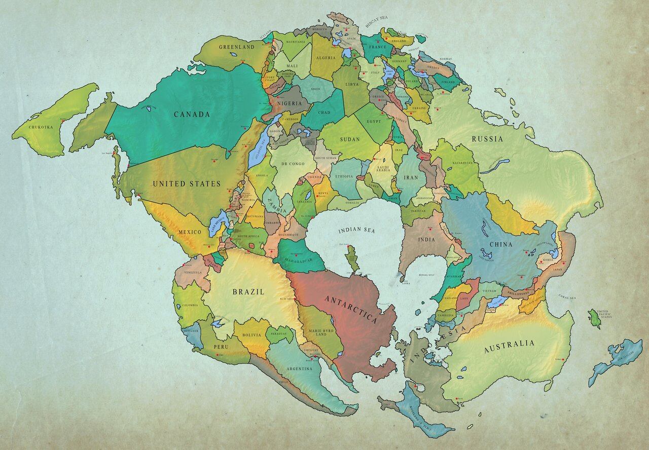 Proyectan cómo será el mapa del mundo dentro de 250 millones de años
