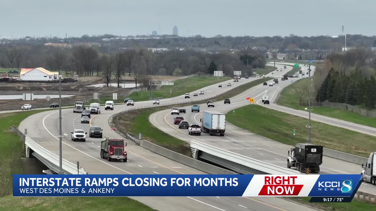 Ramp closures in Des Moines metro to disrupt traffic through fall