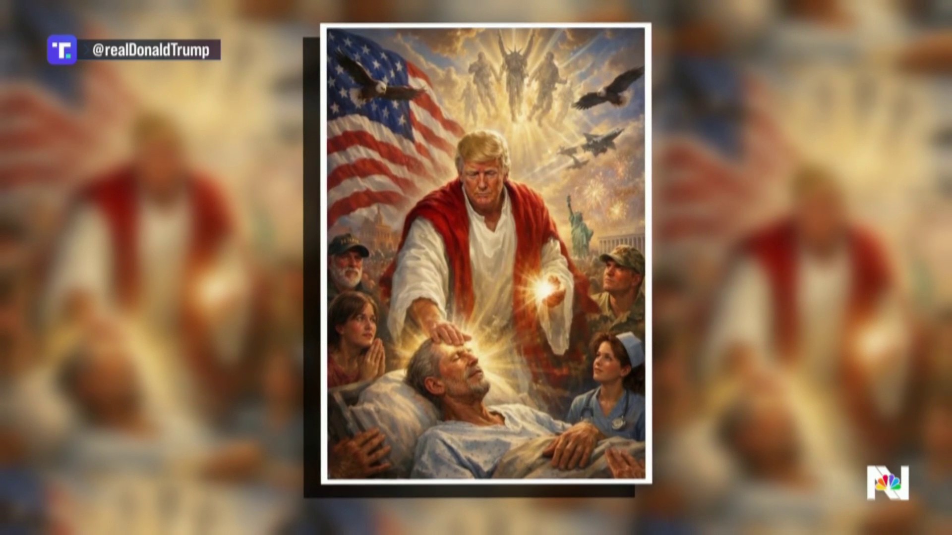 Trump facing backlash for posting AI-generated image depicting him as ...