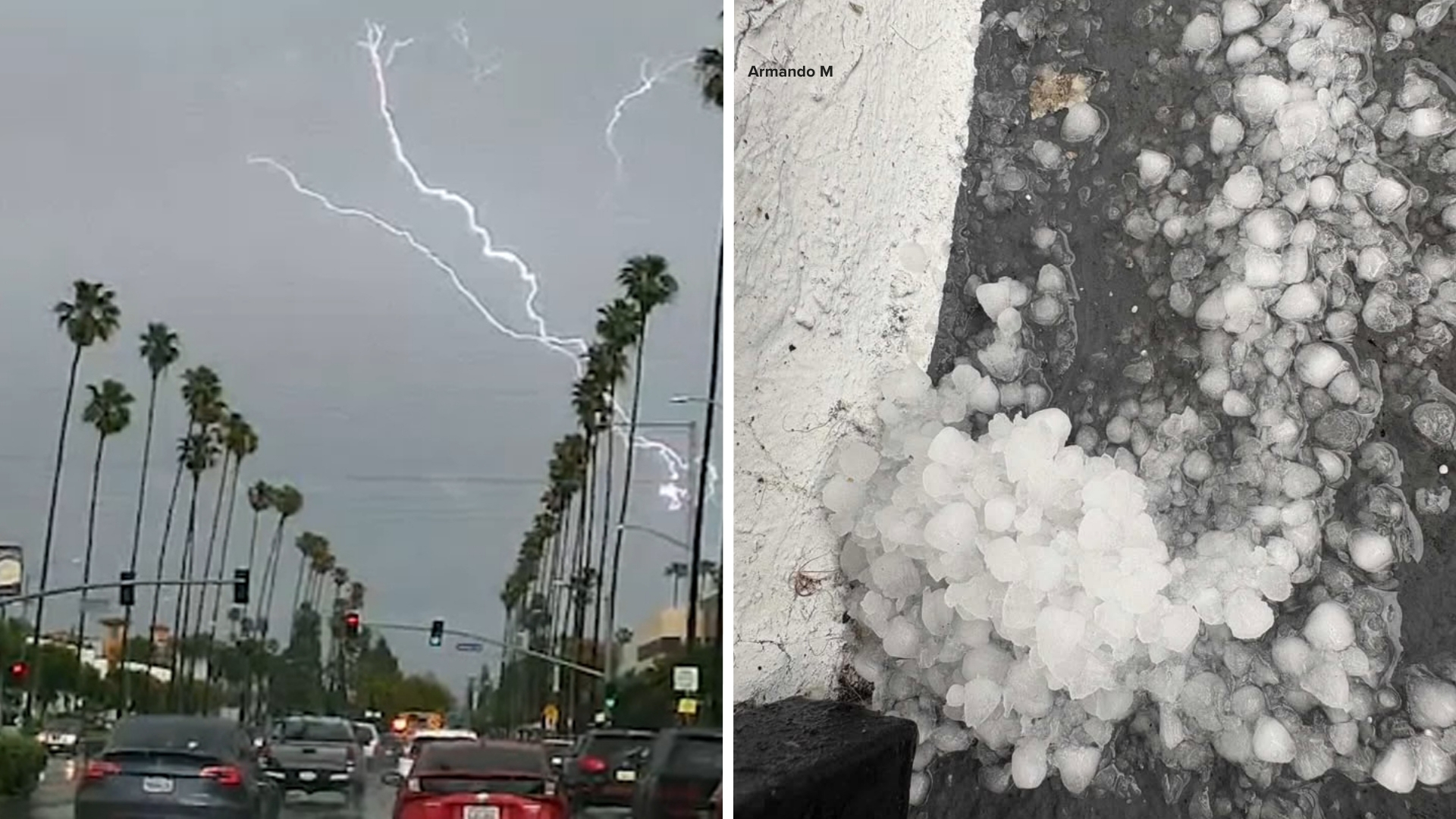 Afternoon storm brings heavy rain, thunder, hail to parts of SoCal ...
