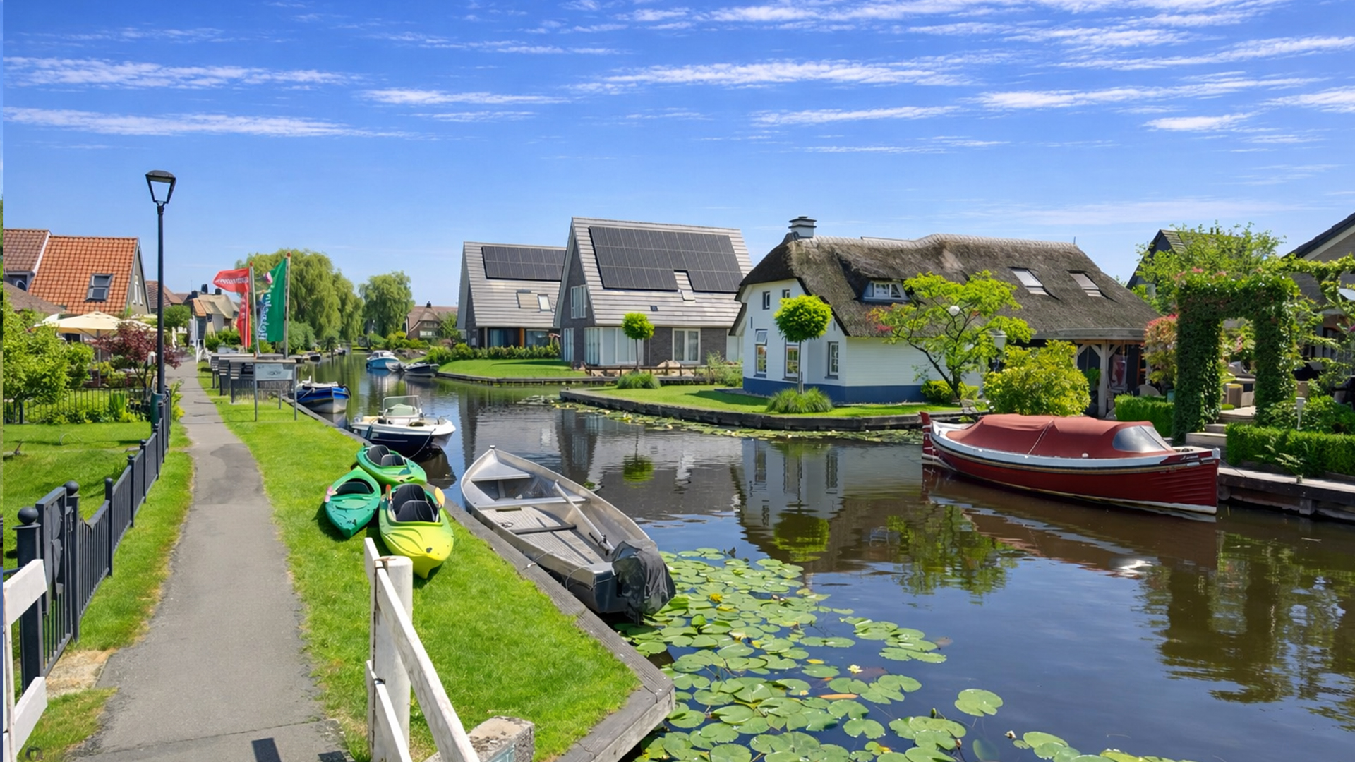 Belt Schutsloot Netherlands Dutch countryside village (4K)