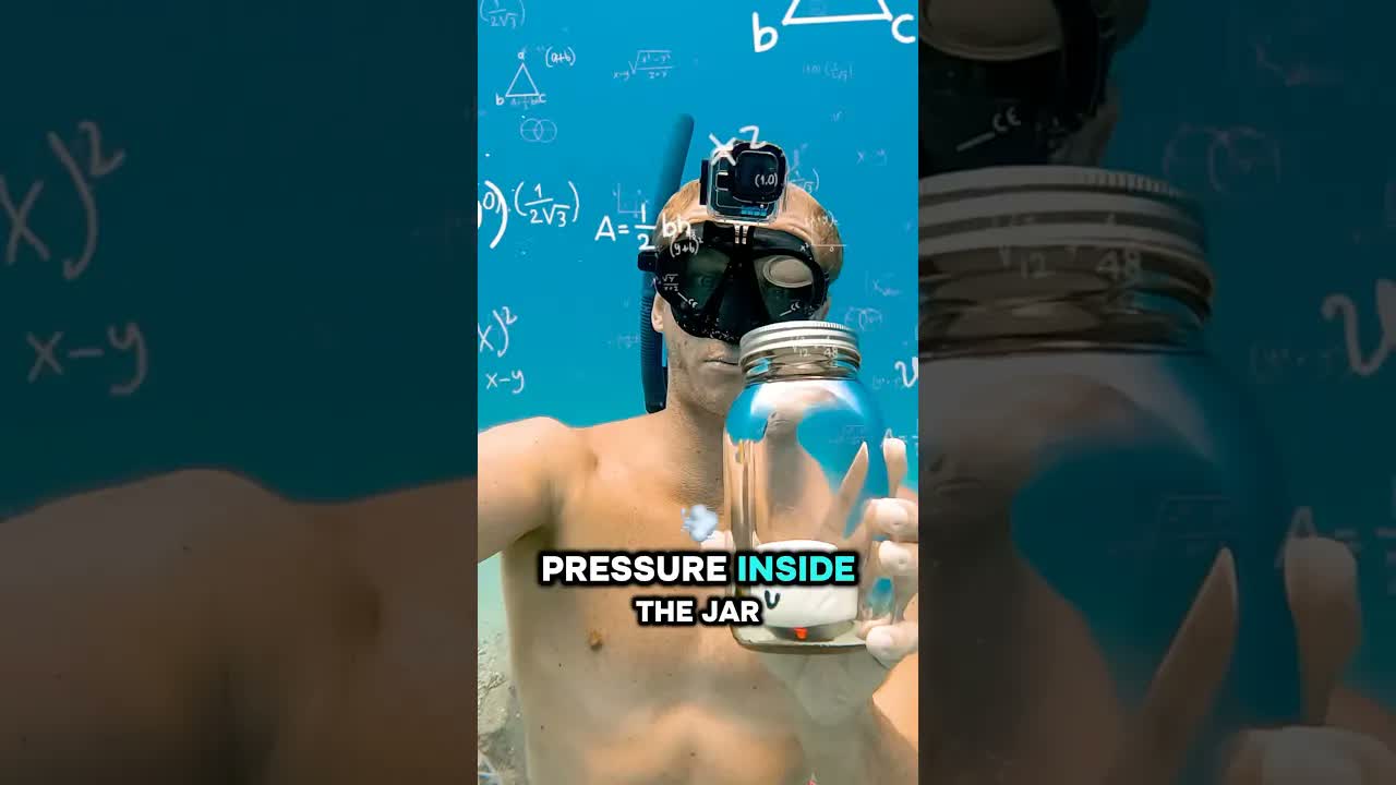 He filled a jar with compressed air at 55ft - then unscrewed it