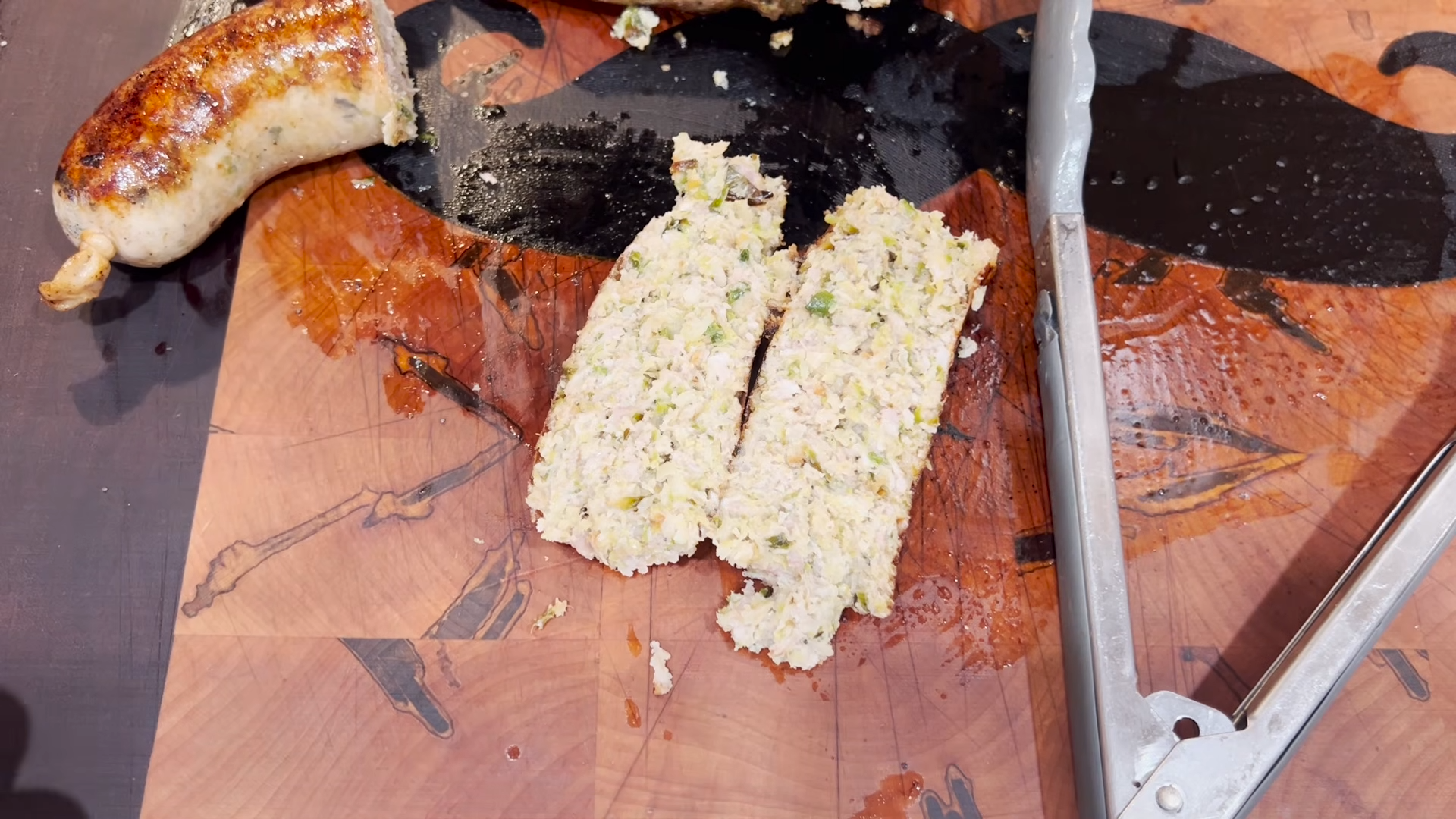 This Brussels sprout sausage smelled terrible but tasted amazing