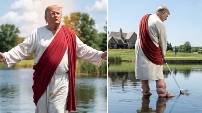 President Donald Trump's Jesus-like post sparks parodies, criticism
