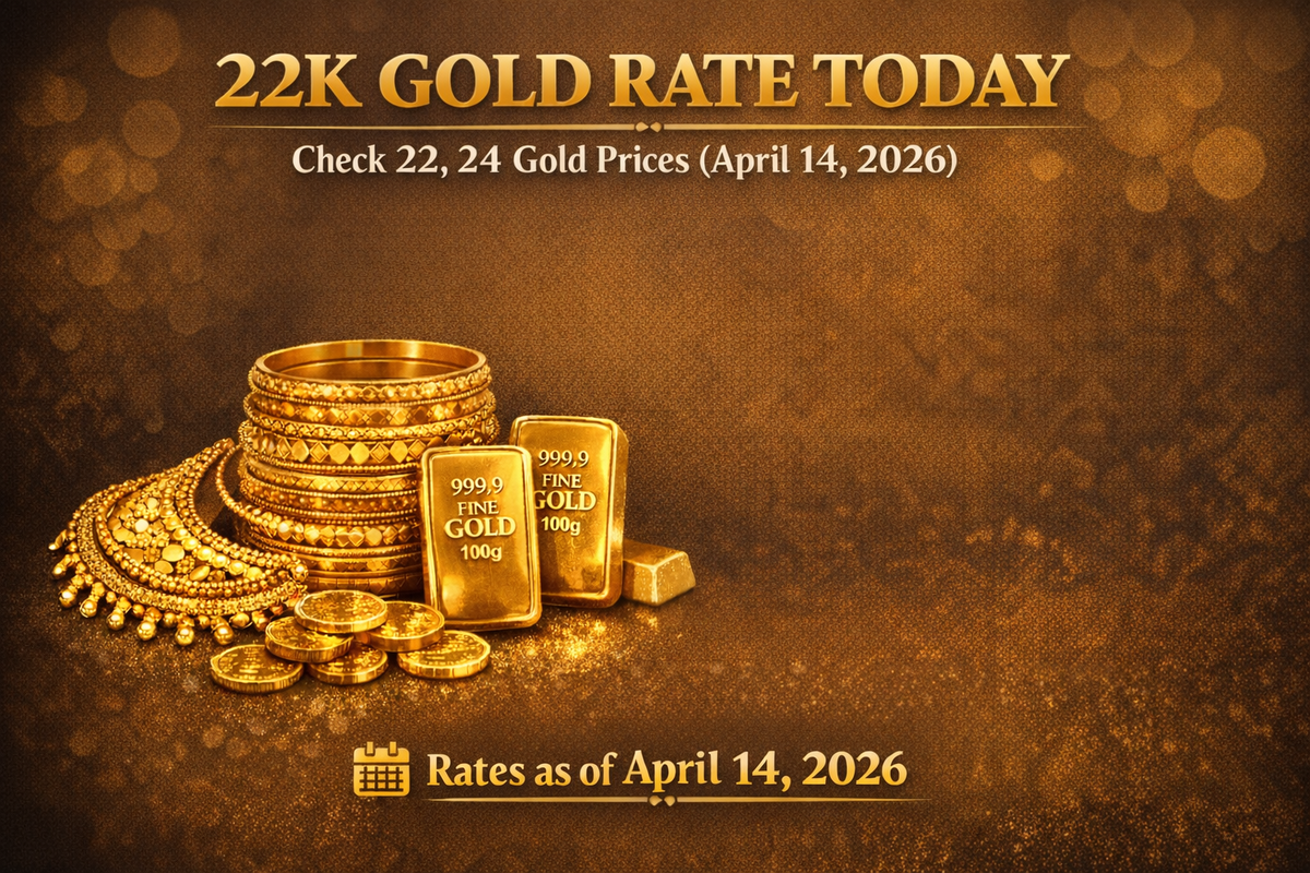 22K gold rate today: Check 22K, 24K gold prices (April 14, 2026) on ...