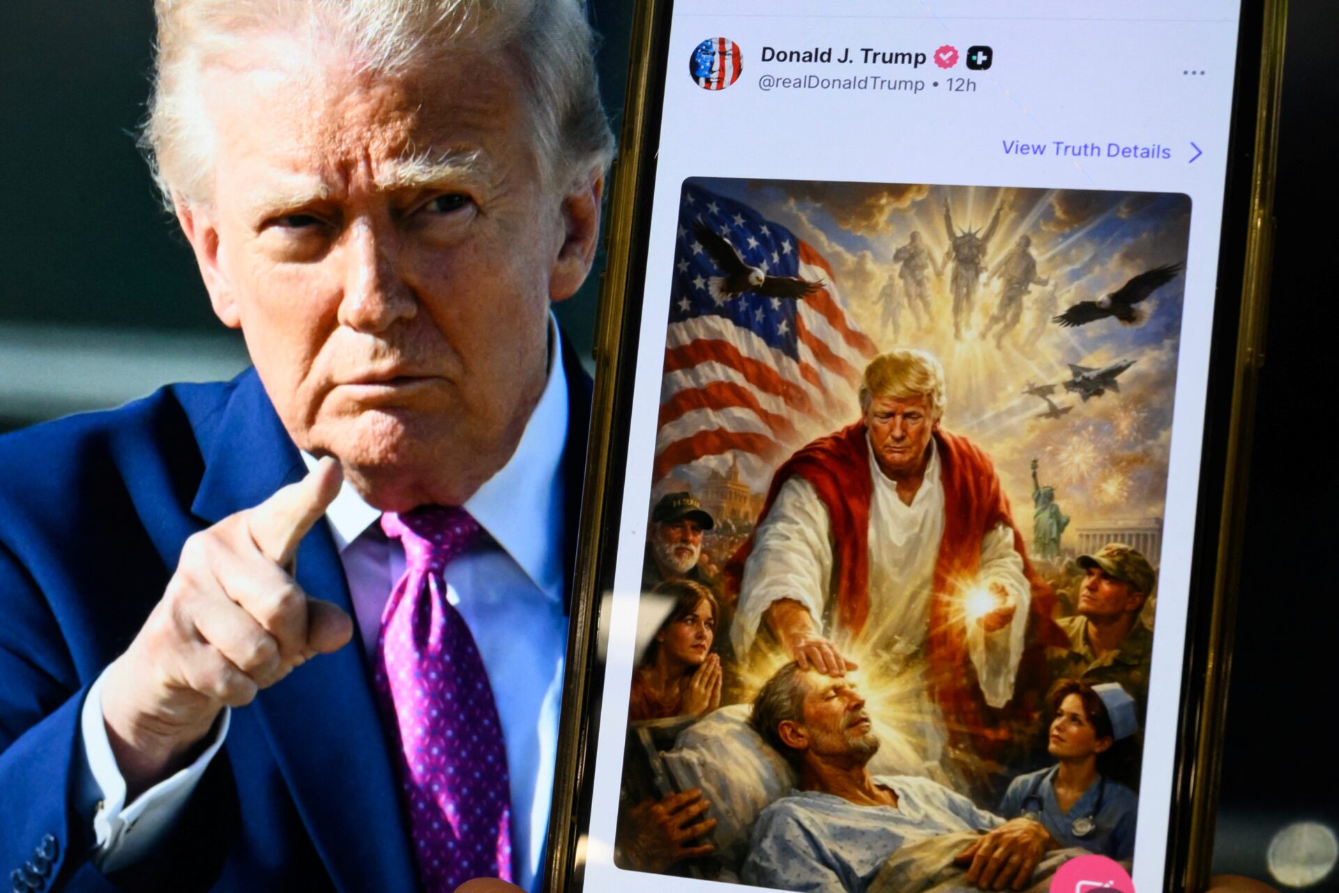 Trump’s late-night Truth Social posts land him in hot water