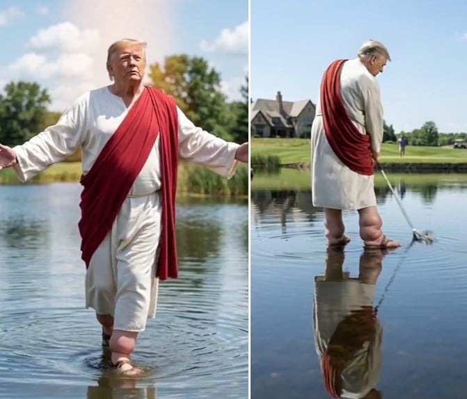 President Donald Trump's Jesus-like post sparks parodies, criticism