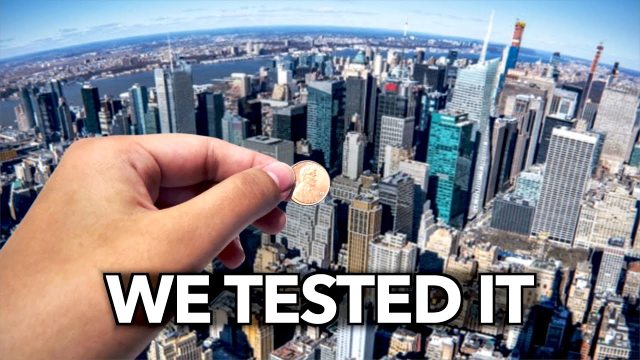 Watch what happens if a coin is dropped from the Empire State Building