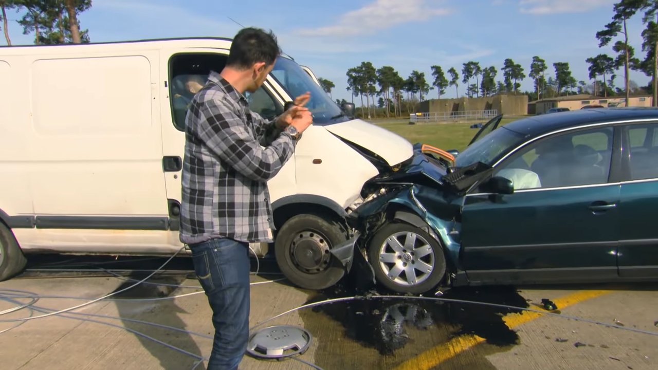 How a small car survives a van hit… crash test month results