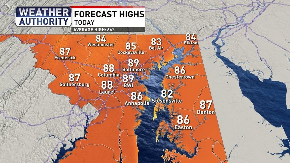 Summer heat is here with first 90s of the season on the way for Baltimore