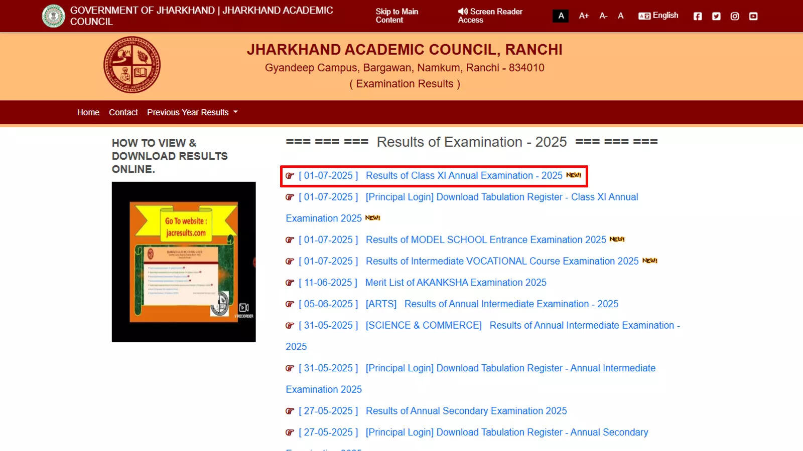 JAC Class 11th Result 2026 declared out at jac.jharkhand.gov.in: Check ...