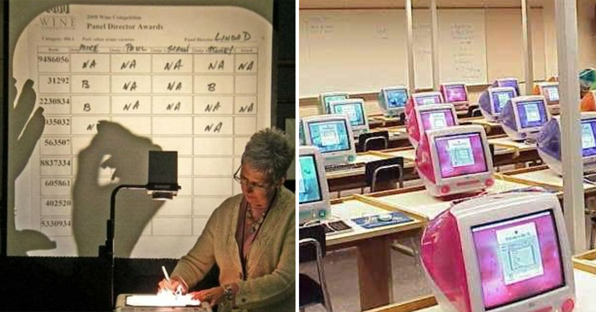 12 nostalgic pics of overhead projectors and forgotten classroom tech