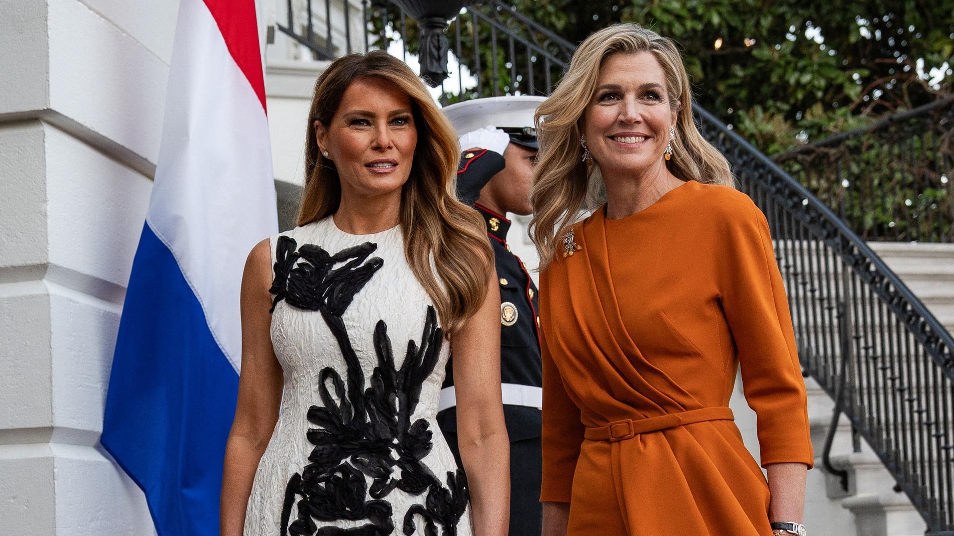 Maxima des Pays-Bas choisit une robe chargée en symbolique pour dîner ...