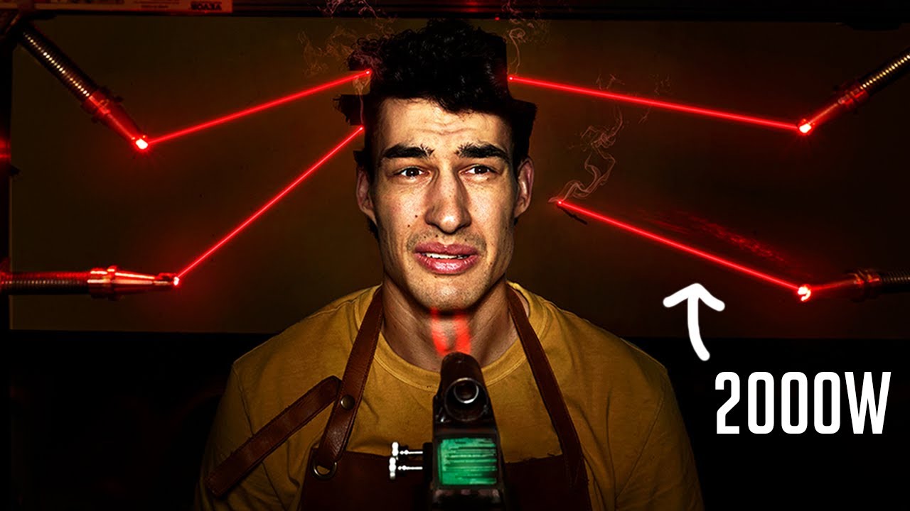 I made a laser hairdresser that cut off my head