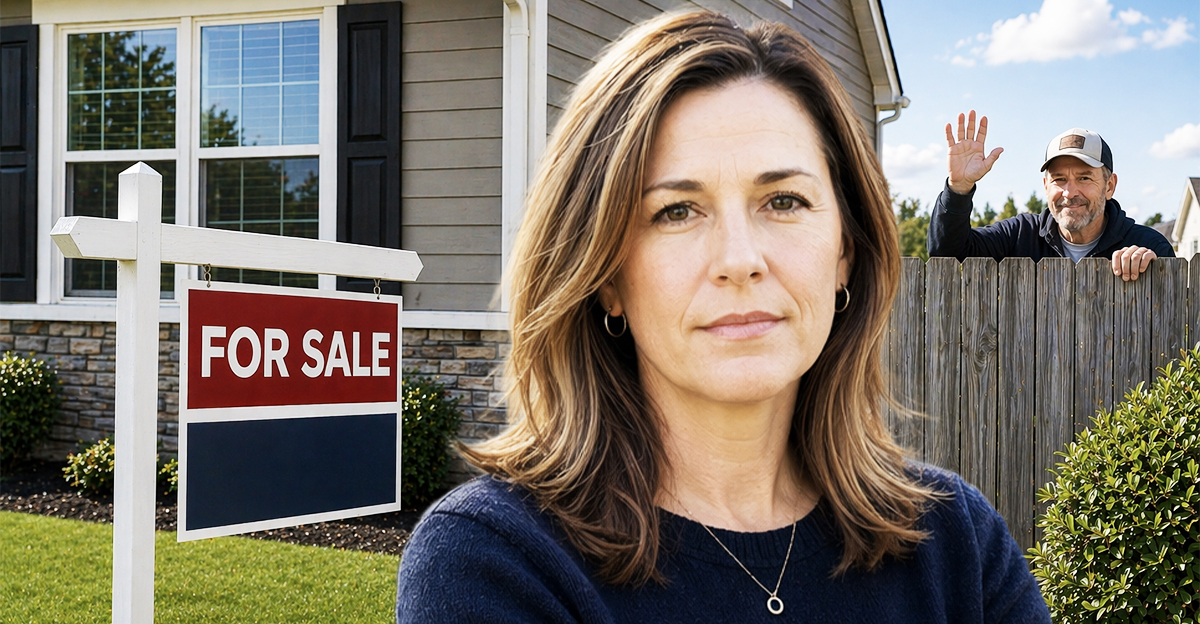 We listed our house but our next-door neighbors keep talking to ...