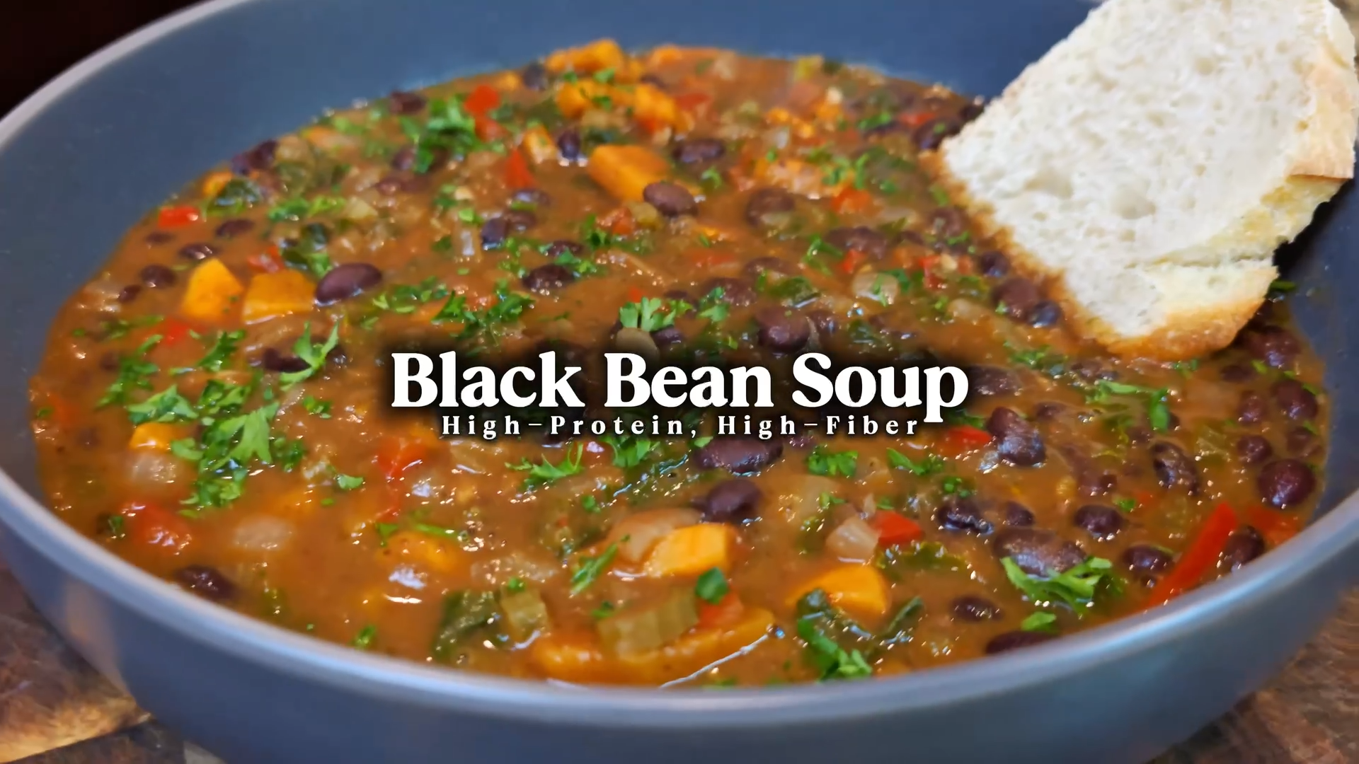 This 30-minute black bean soup packs serious protein and flavor