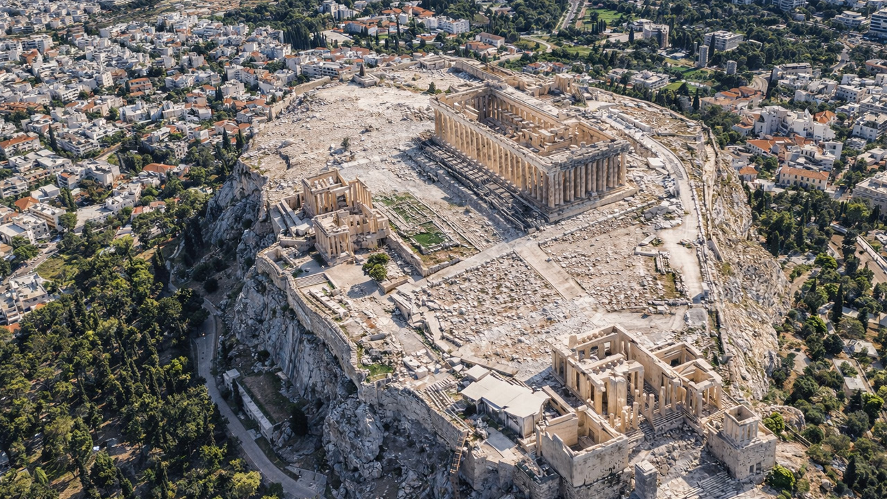 What makes this Greek temple still standing today?
