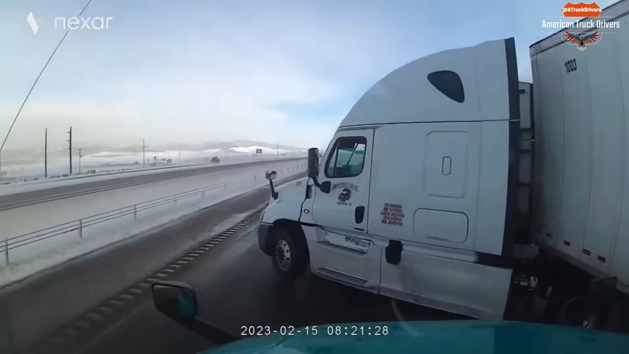 Watch how this truck driver caused a wreck because he couldn’t handle ...