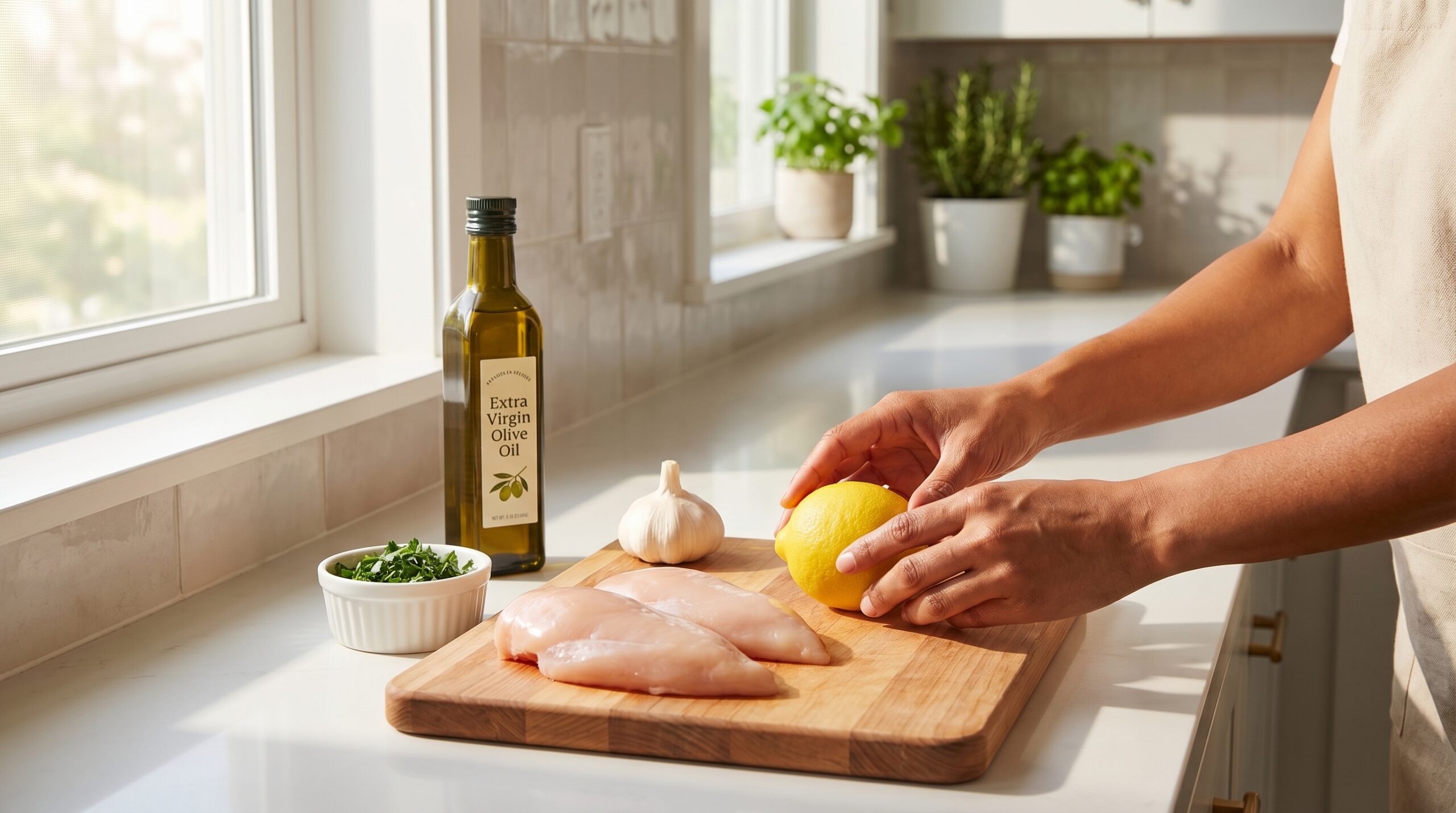 Dinner in a flash: Your 10-minute lemon-garlic chicken awaits!