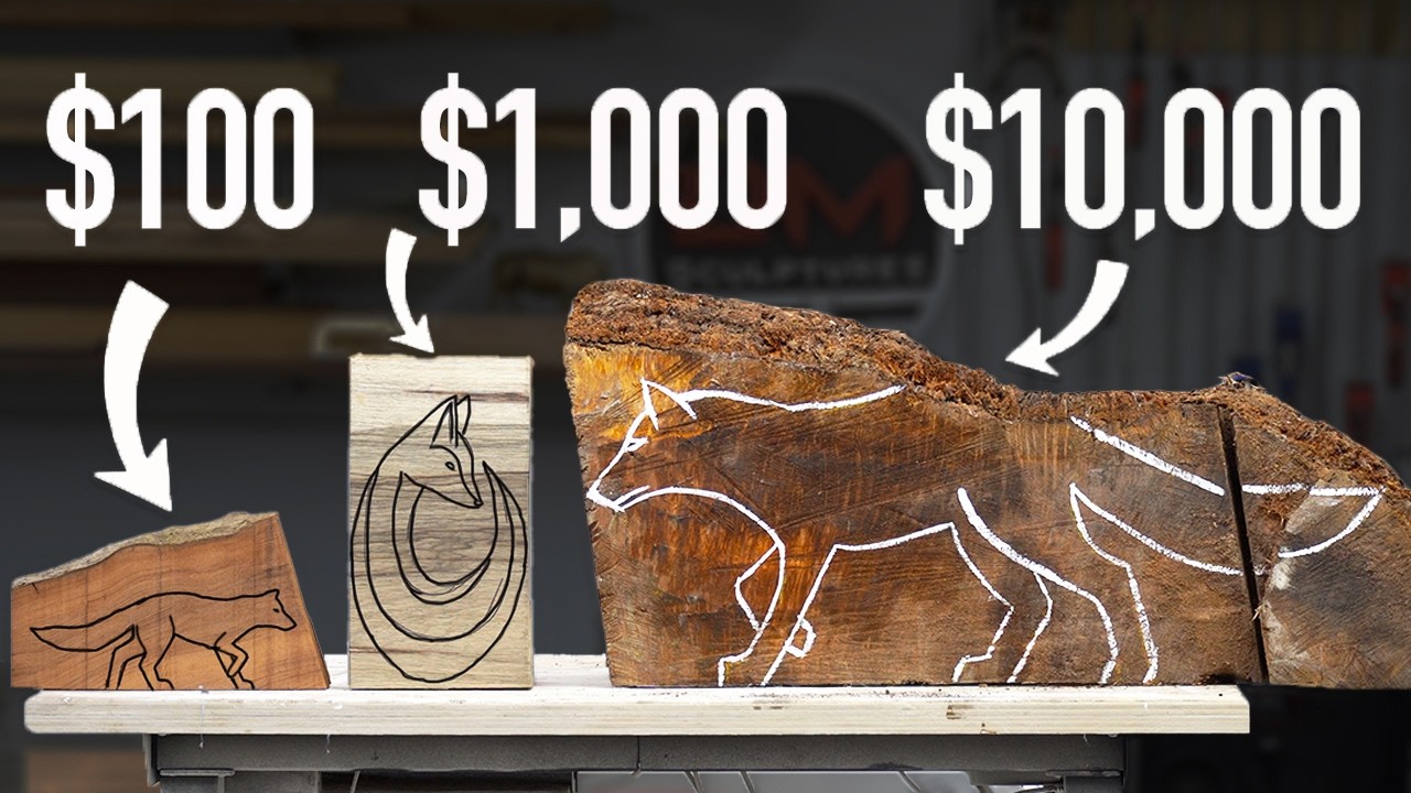 I carved foxes for $100, $1,000, and $10,000 🦊