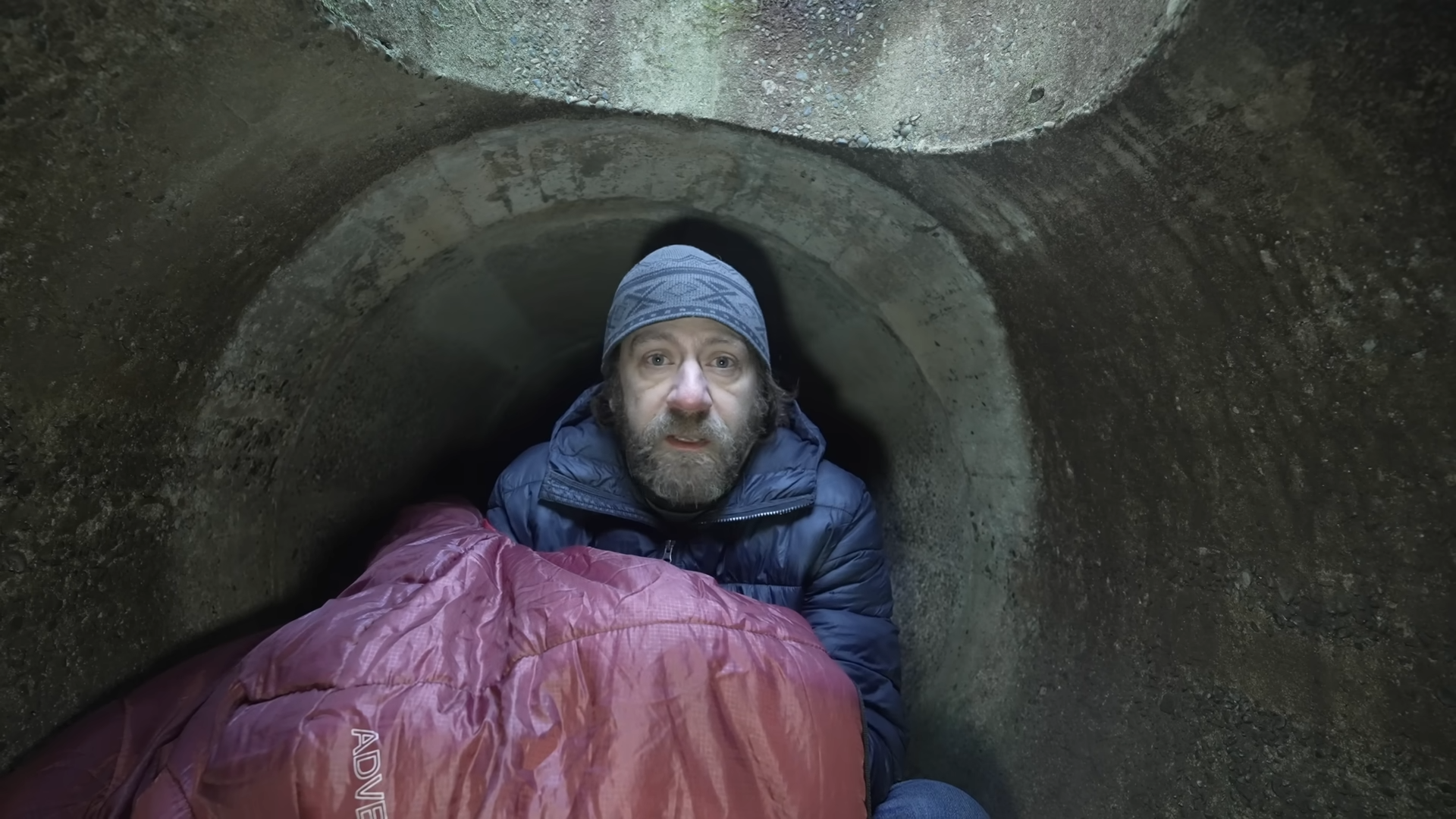 I slept inside an abandoned water pipeline and something was moving in ...