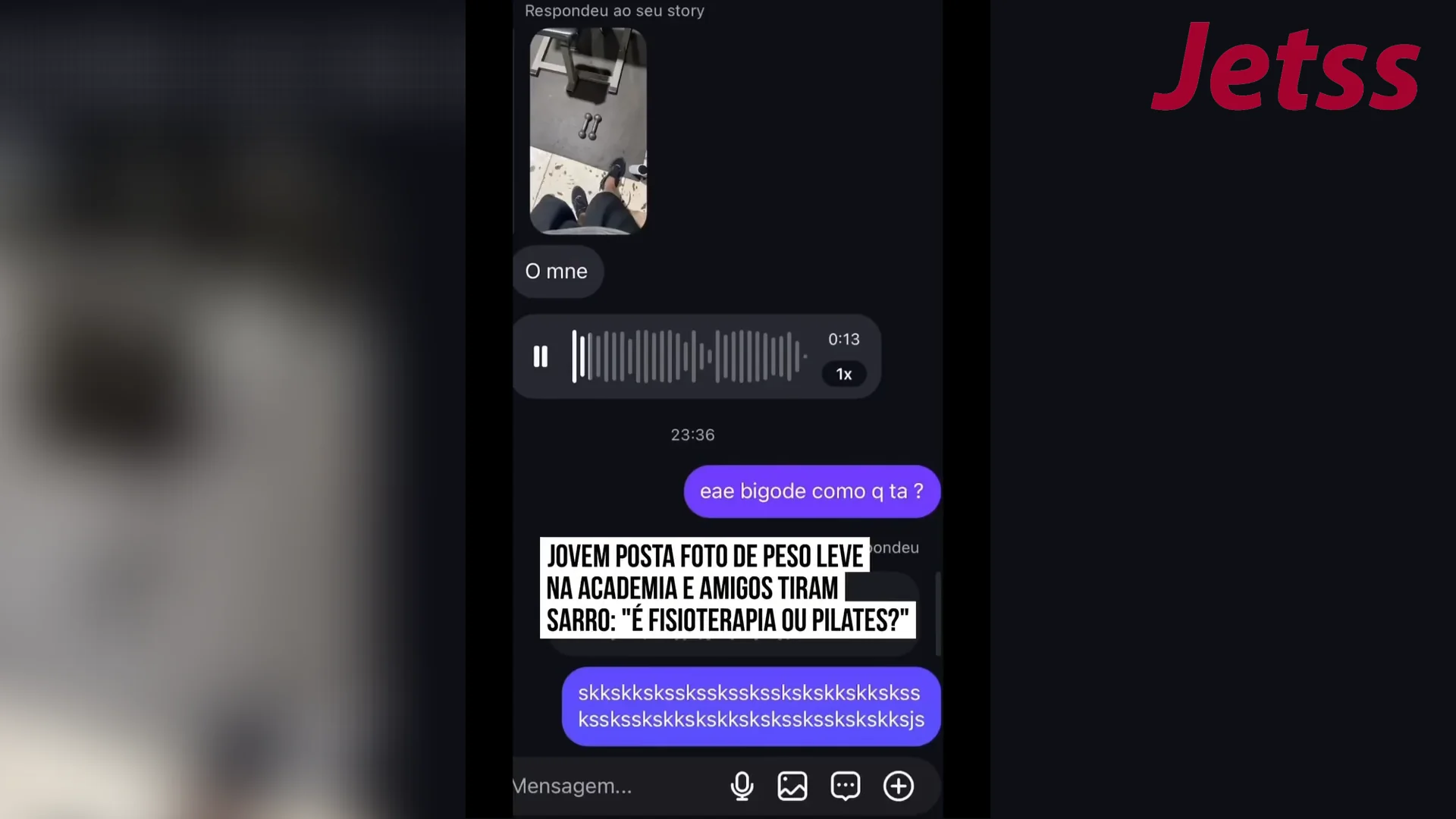 Jovem posta foto de peso leve na academia e amigos tiram sarro: "É ...