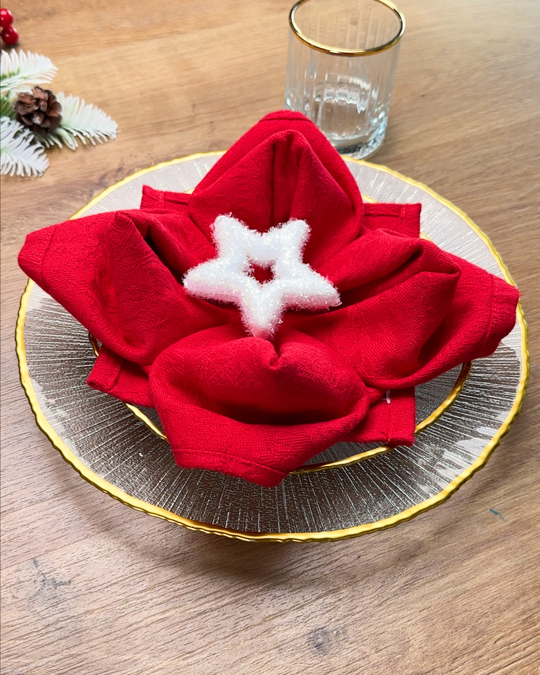 Impressive napkin folds for Christmas dinner 🎄