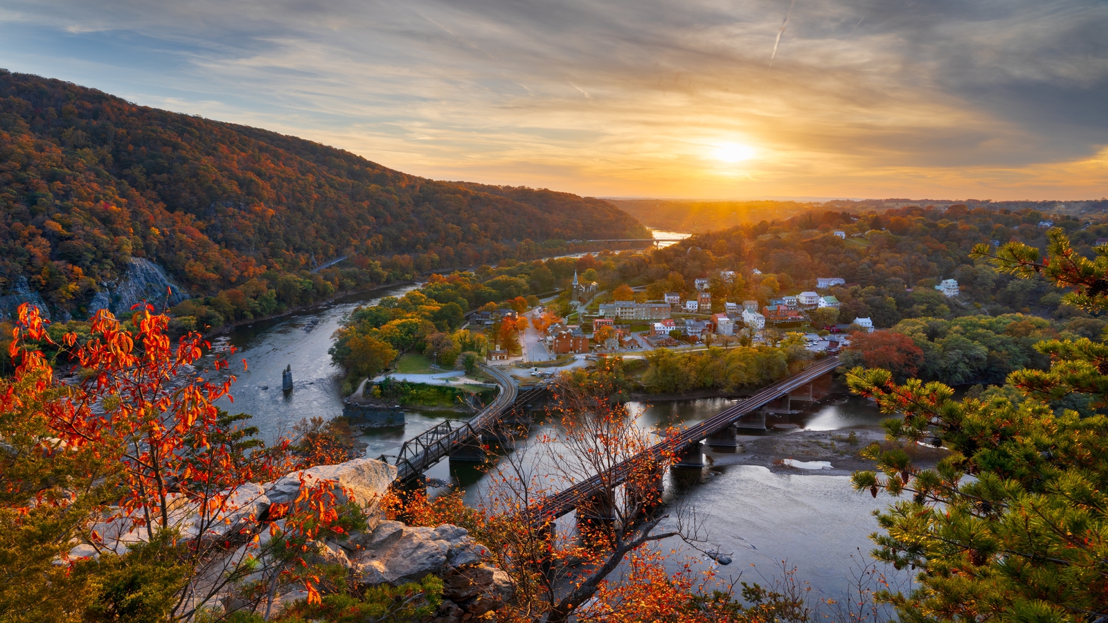 Where two rivers collide in West Virginia, you can stand in three ...