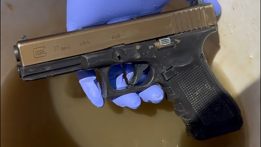 She tossed a stolen gun off the bridge - then we found it in minutes