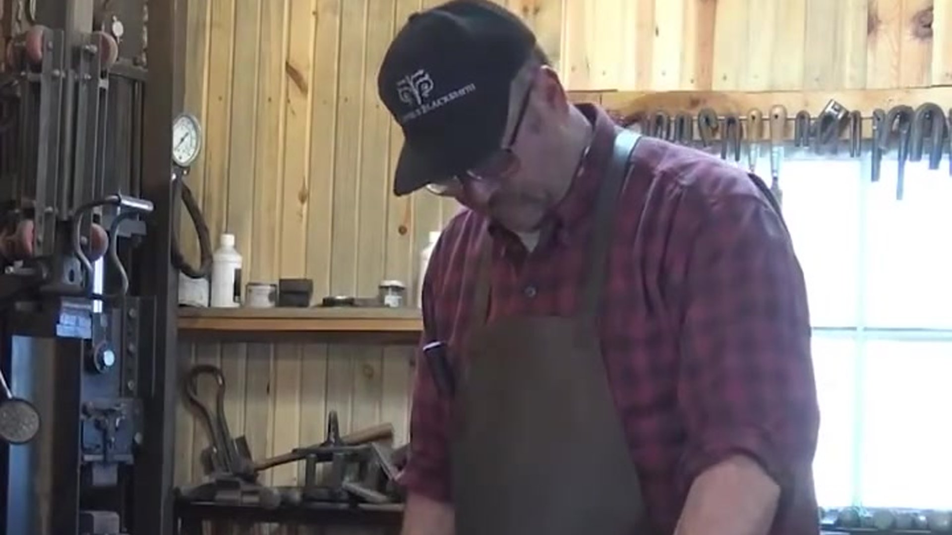 Forging a spring steel butcher tool