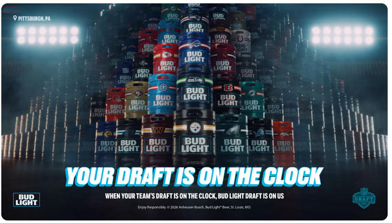Bud Light put drafts ‘on the clock’ for 2026 NFL draft