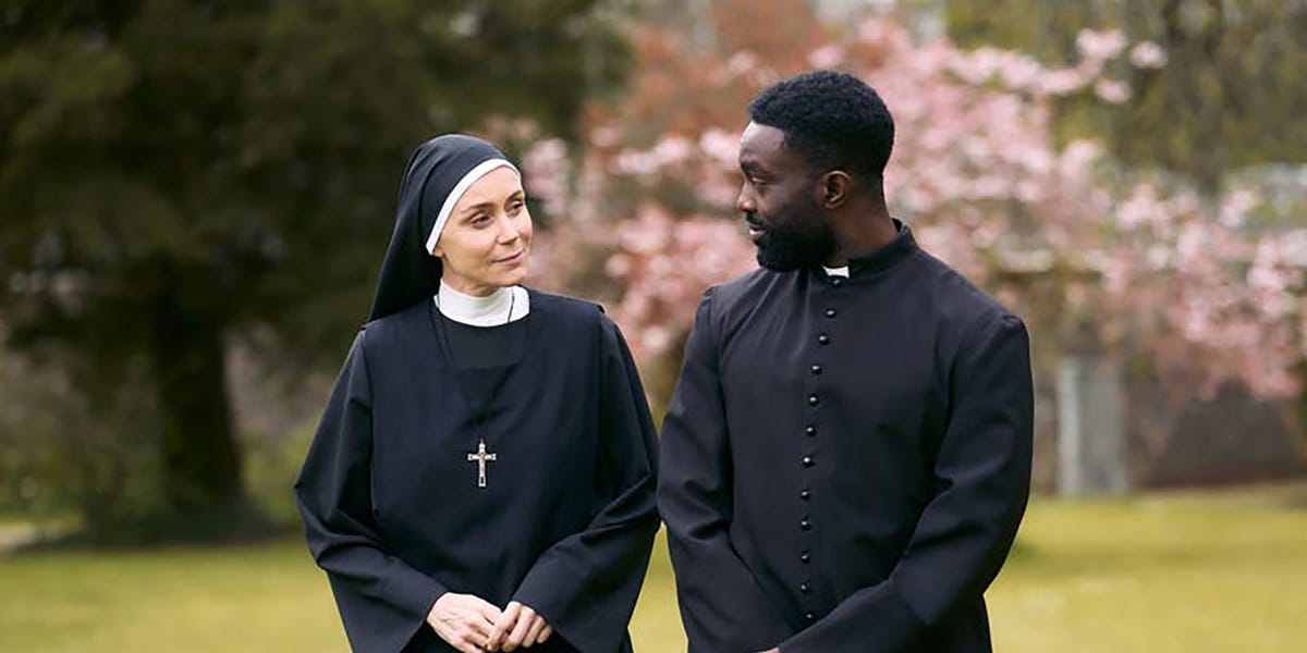 'A witty, moving love story': Keeley Hawes stars as a nun in Falling ...