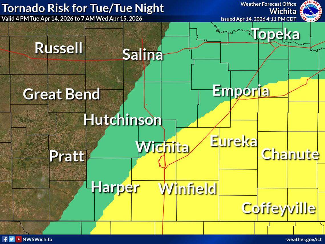 Wichita, south central Kansas under tornado watch. Here's what to ...
