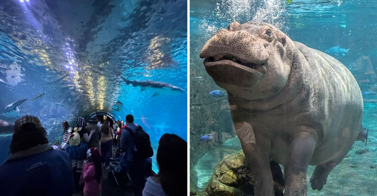 The only aquarium on Earth where you can come face-to-face with giant ...