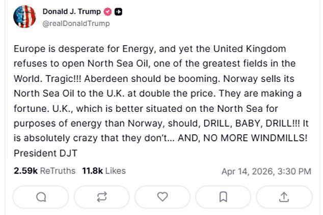 Trump tells Labour to 'drill, baby, drill' as IMF warns UK faces ...