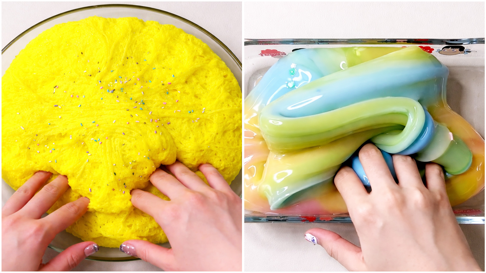 Bright slime stretch and color mix